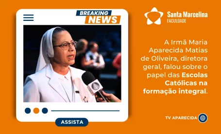 A Irmã Maria Aparecida, diretora geral, em entrevista especial na TV Aparecida. - Faculdade ...